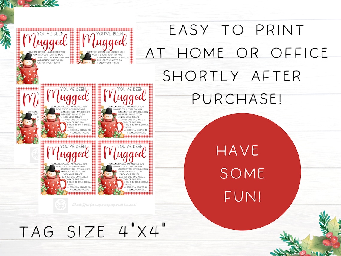 You've Been Mugged Christmas Game | Christmas Office Game | Christmas ...