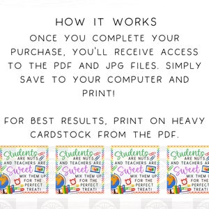 Printable Trail Mix Tag | Teacher Appreciation Tag | Teacher Treat Tag ...