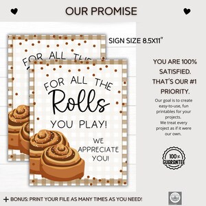 Cinnamon Roll Gift Sign | Teacher Nurse Staff Appreciation Gift Sign ...