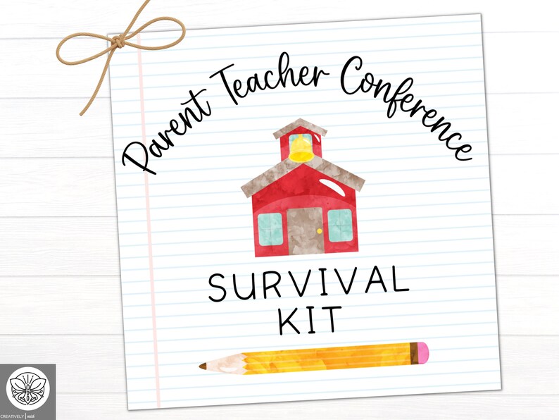 Parent Teacher Conference Survival Kit Tag | Teacher Appreciation Gift ...