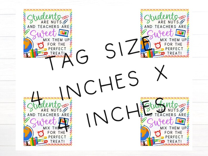 Printable Trail Mix Tag | Teacher Appreciation Tag | Teacher Treat Tag ...