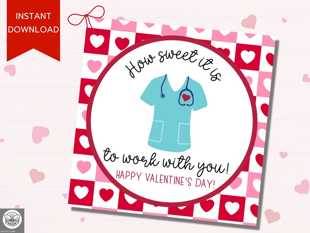 Coworker Valentine's Day Gift Tag | Nurse Doctor Physician Assistant ...