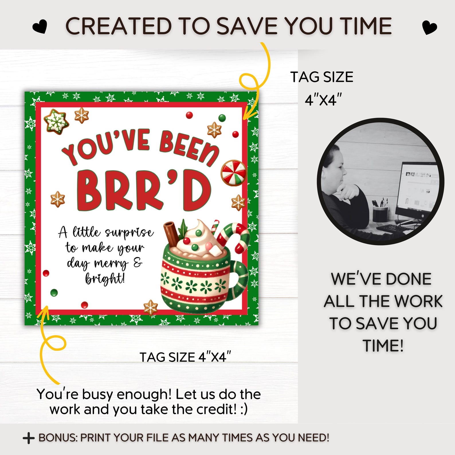 Brr Basket Christmas Gift Tag Printable | Gifts for Teen Girls ...