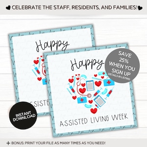 Assisted Living Week Printables | Happy Assisted Living Week Gift Tags ...
