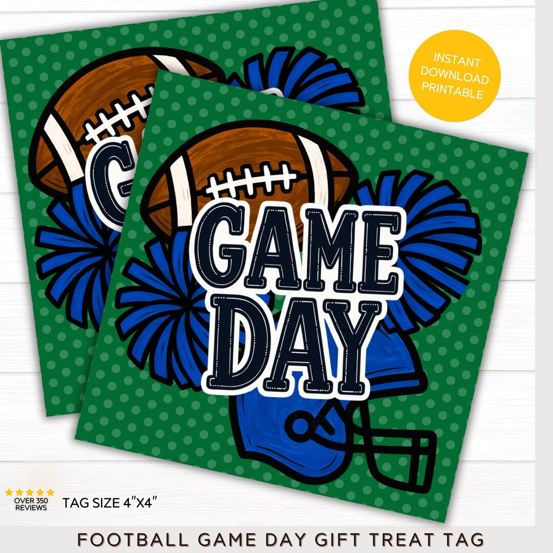 Football Good Luck Tags | Printable Football Party Favor | Coach Gift ...