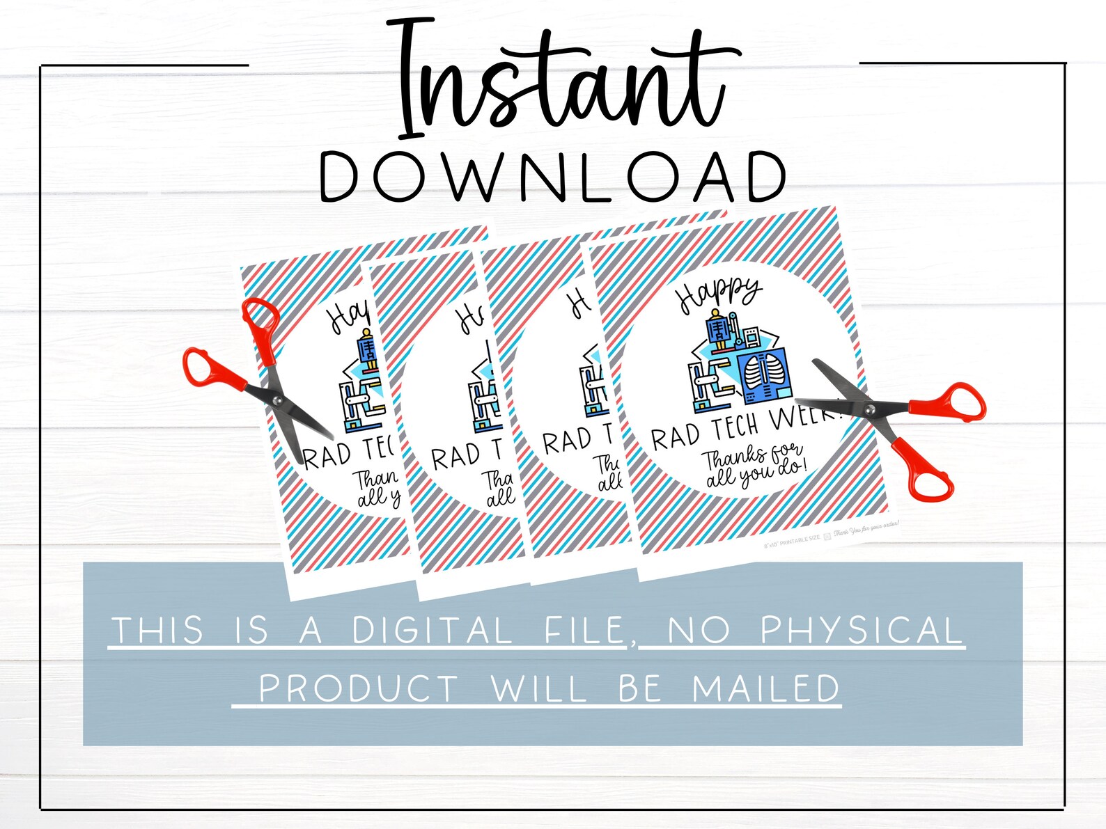 Rad Tech Week Printable Sign | Gift for Rad Techs | Radiology ...