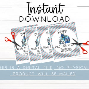 Rad Tech Week Printable Sign | Gift for Rad Techs | Radiology ...