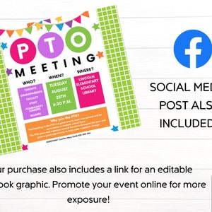 PTO Templates | PTO Meeting Flyer | Back to School PTO Meeting ...