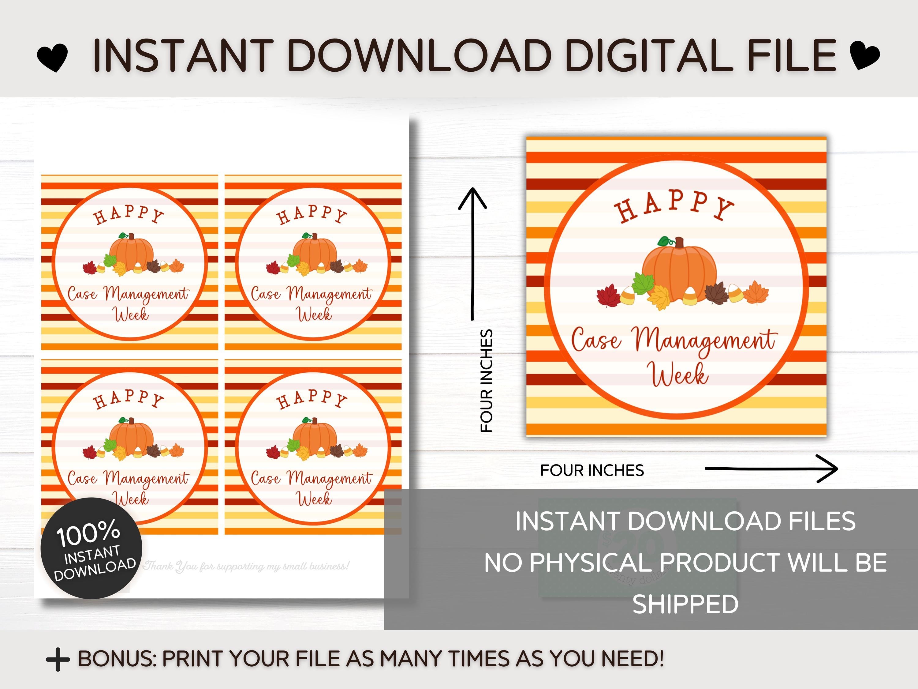 Case Worker Gifts | Case Managers Week Printable Gift Tags | Label ...