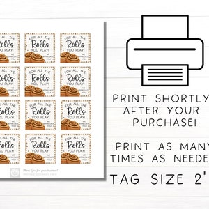 Cinnamon Roll Gift Tag | Teacher Nurse Staff Appreciation Gift Tag ...