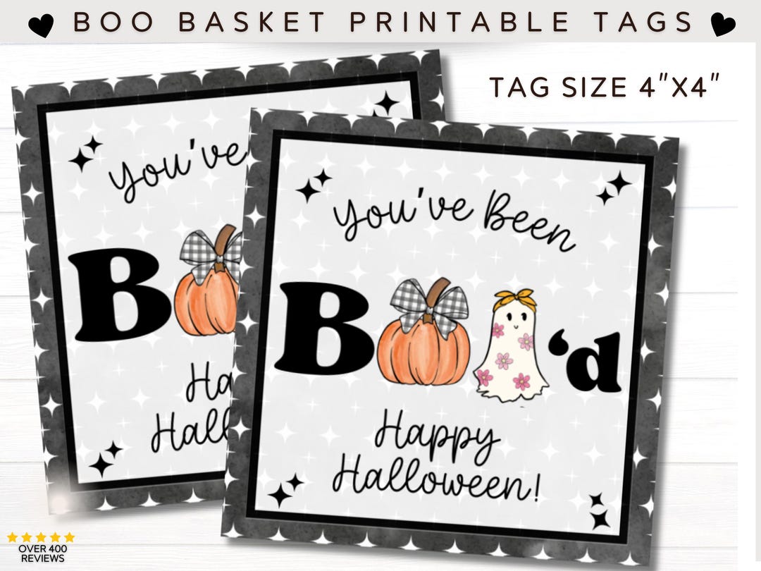 Spooky Boo Buckets Basket Bag Halloween Treat Tag Printable | You've ...