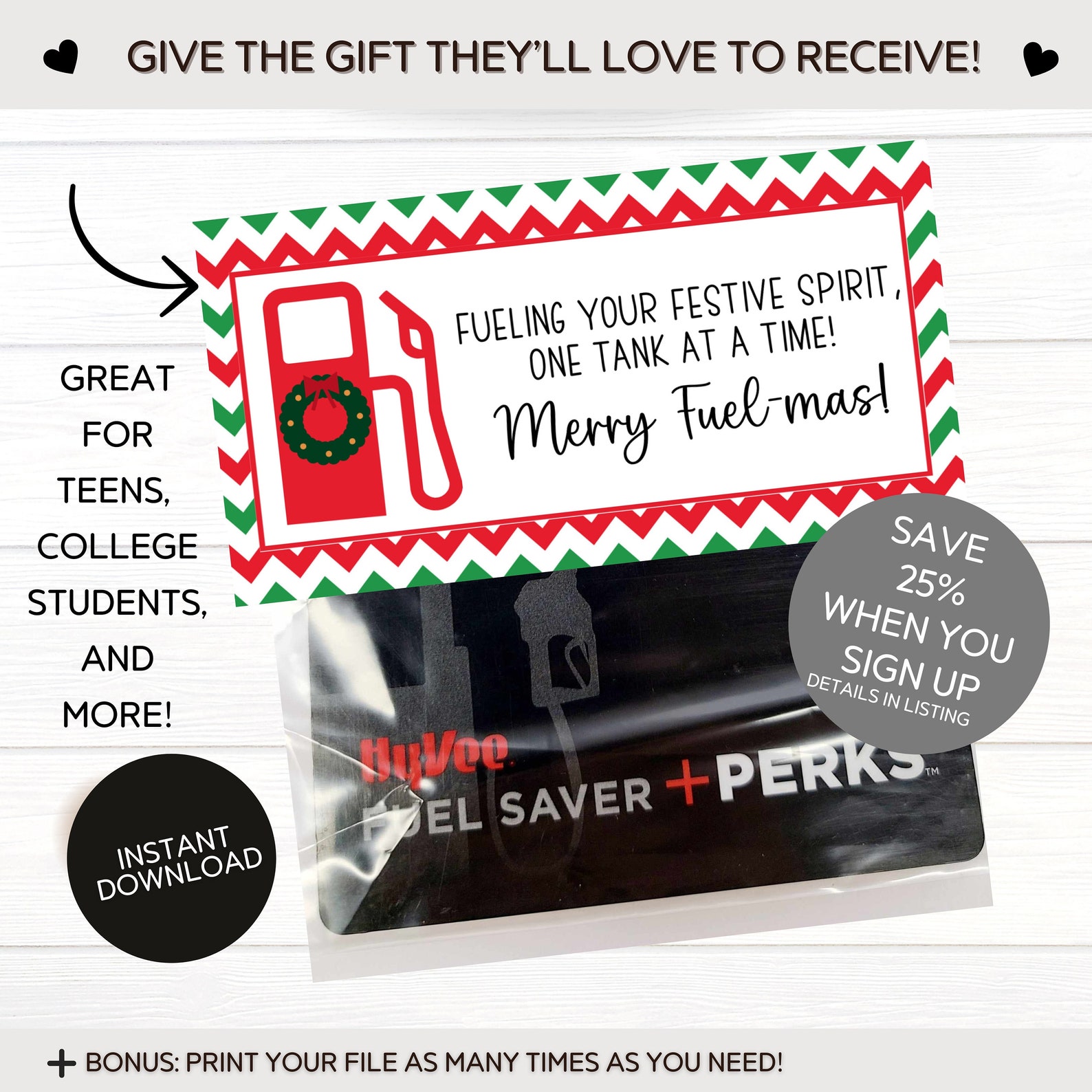 Gas Gift Card Christmas | Gas Money Gift Card Holder | White Elephant ...