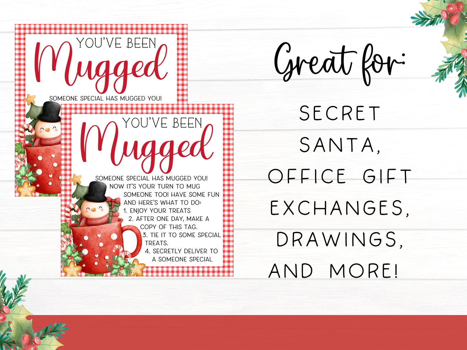 You've Been Mugged Christmas Game Christmas Office Game - Etsy