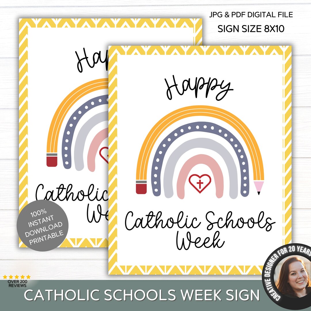 Catholic Schools Week Printable Gift Sign| Catholic Education ...