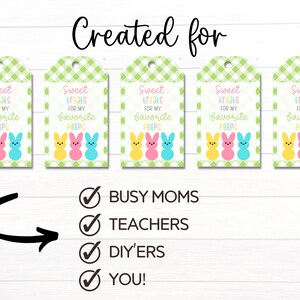 Easter Peeps Printable Tags Happy Easter Treats for My Peeps Gift Tags ...
