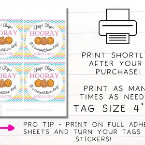 Dance Team Gift Printable Tag | Cheer Mom Coach Good Luck Treat Tags ...