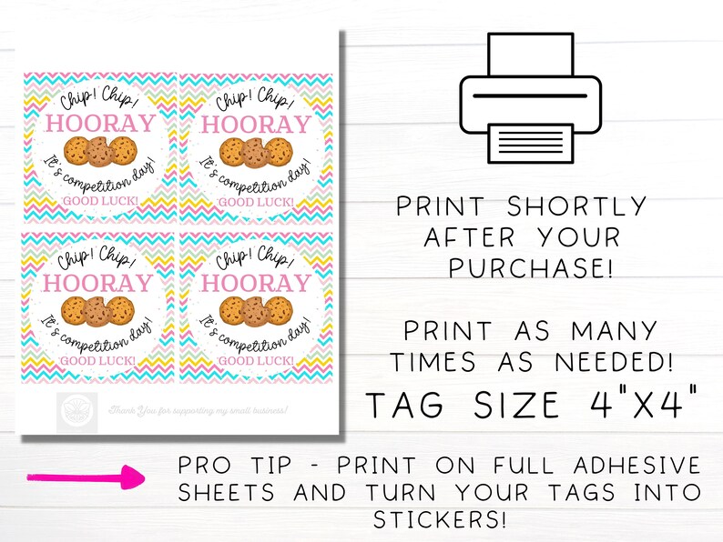 Dance Team Gift Printable Tag Cheer Mom Coach Good Luck - Etsy