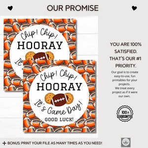 Football Good Luck Tags | Printable Football Party Favor | Football ...