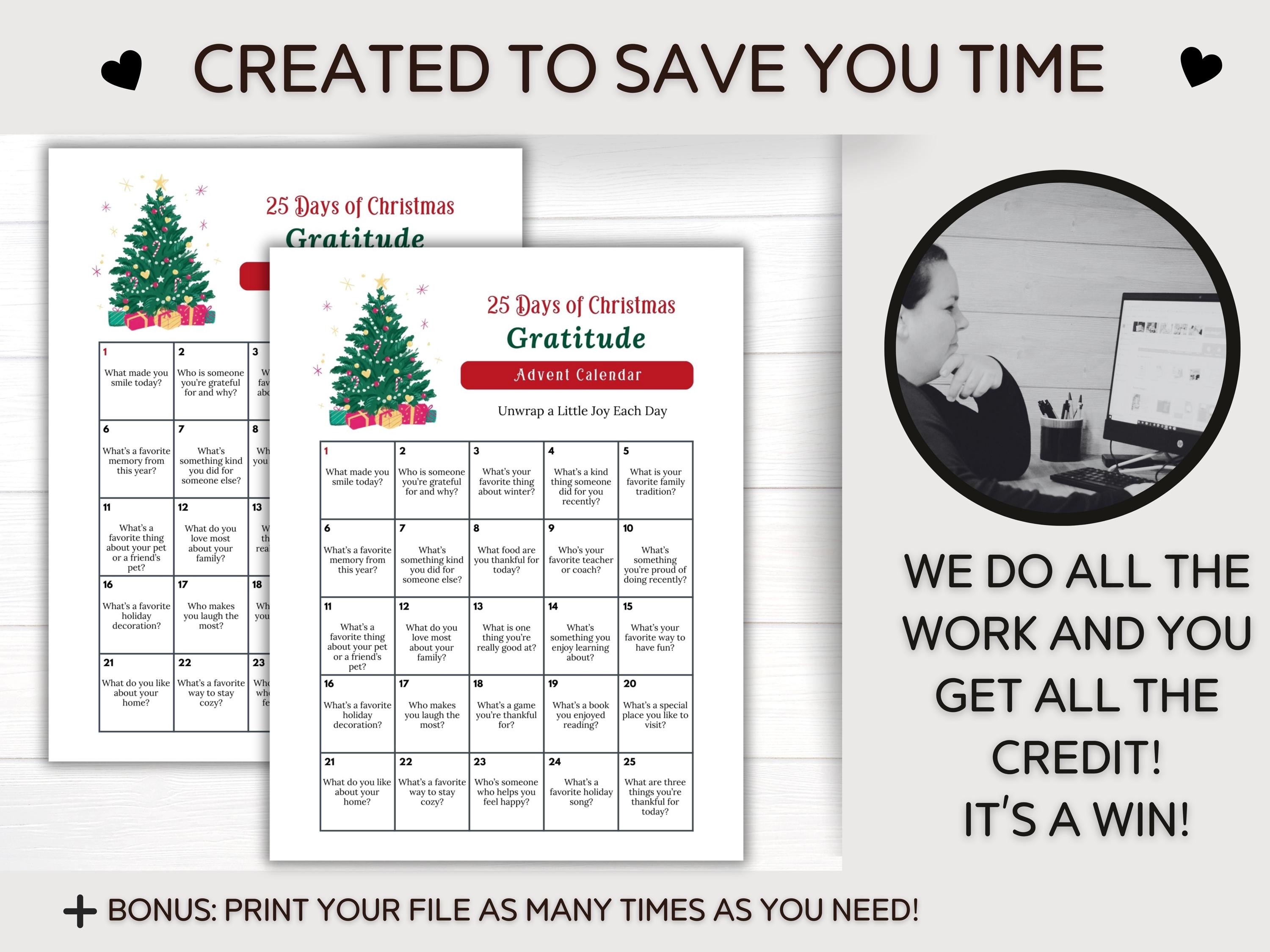 Advent Calendar Printable Christmas Countdown | Printable Calendars ...