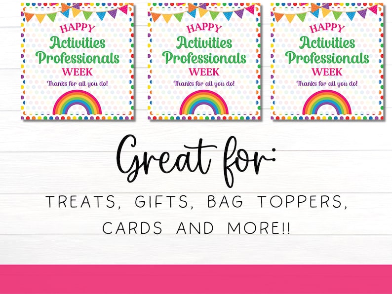 Activities Director Appreciation Day Week Printable Gift Tag - Etsy