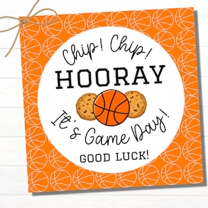 Basketball Good Luck Tags Printable Basketball Party Favor - Etsy