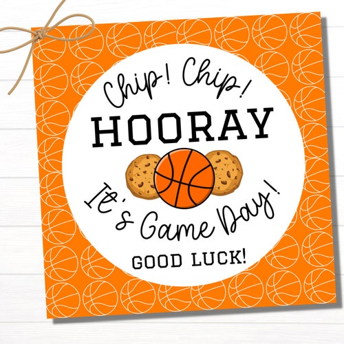 Basketball Good Luck Tags Basketball Team Treat Labels - Etsy