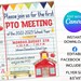 Editable Canva Template PTO Meeting Flyer | Editable Canva Template ...