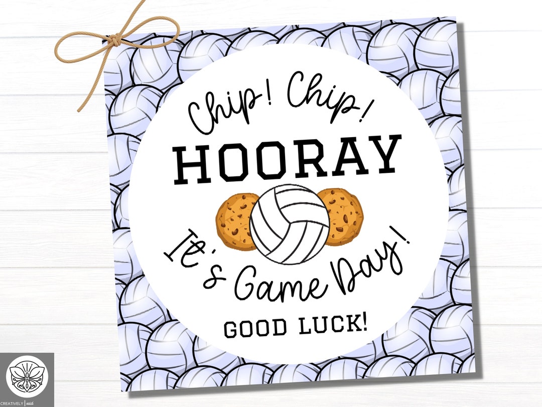 Volleyball Good Luck Tags | Printable Volleyball Party Favor ...