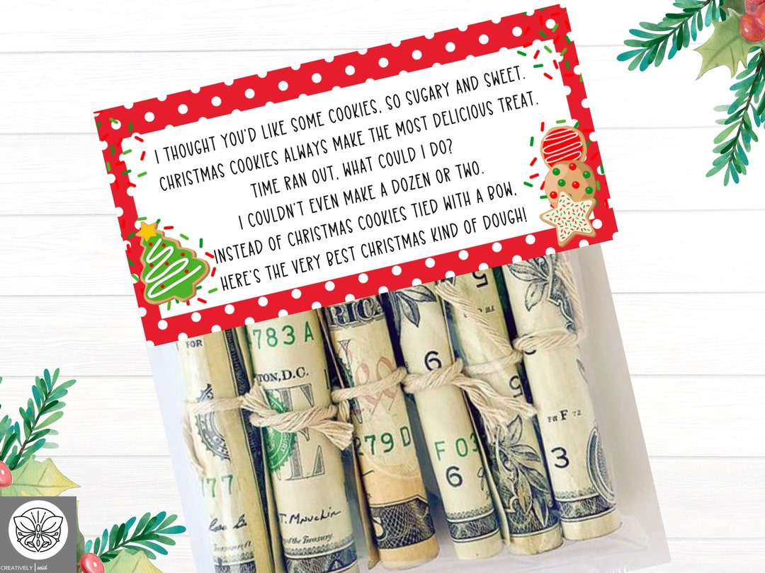 Holiday Dough Treat Bags | Christmas Dough Treat Bag Toppers | Money ...