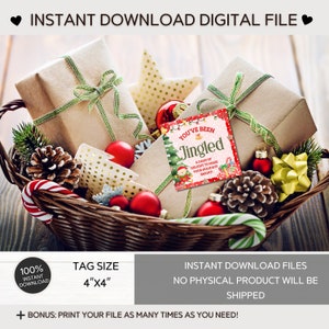 You've Been Jingled Printable Gift Tags | Christmas Gifts for Neighbors ...