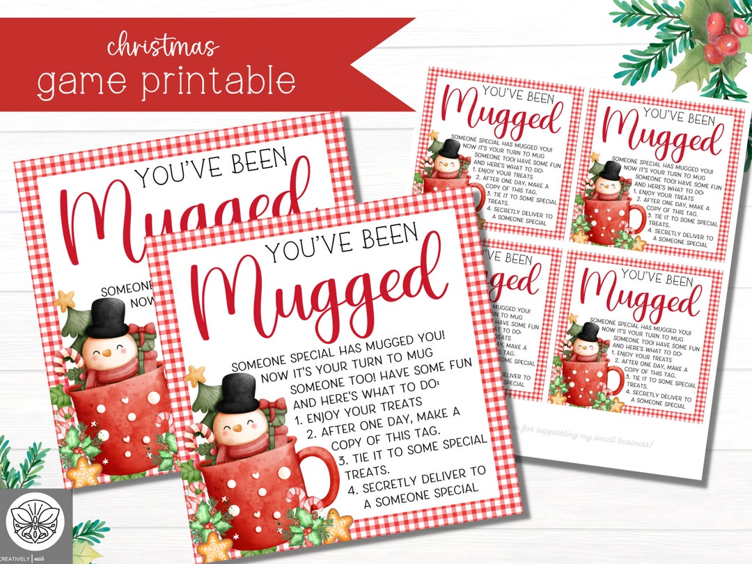 You've Been Mugged Christmas Game | Christmas Office Game | Christmas ...