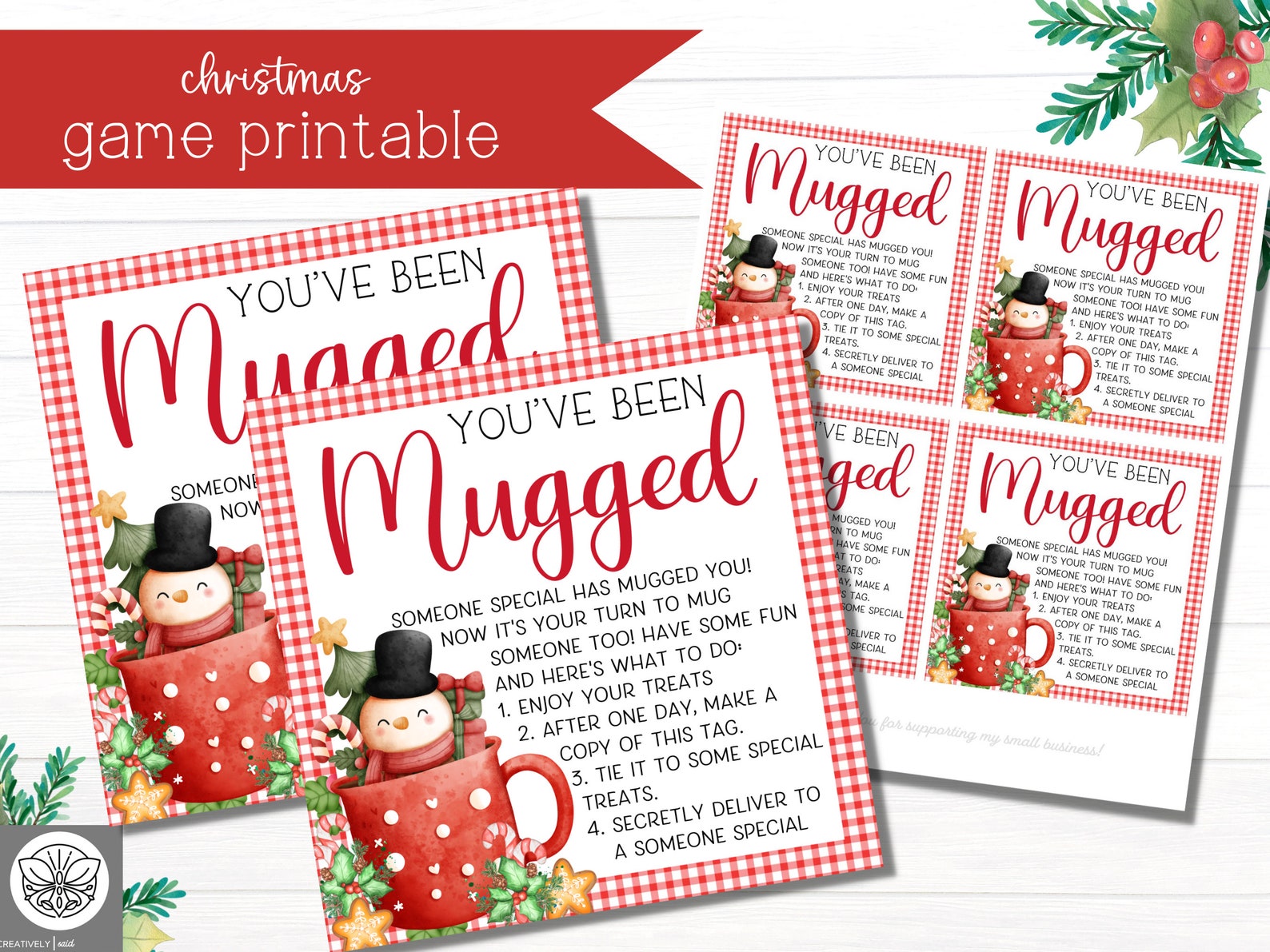 You've Been Mugged Christmas Game Christmas Office Game - Etsy