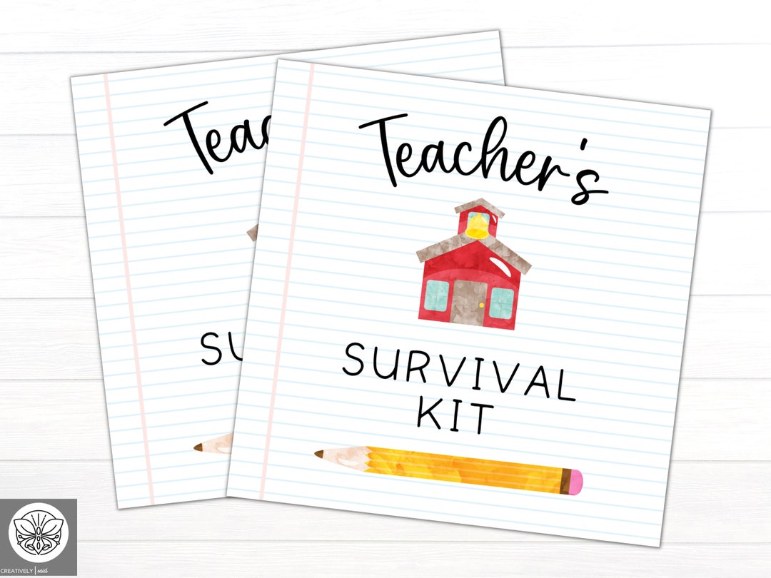 Back to School Survival Kit Teacher Gift Tags Printable - Etsy