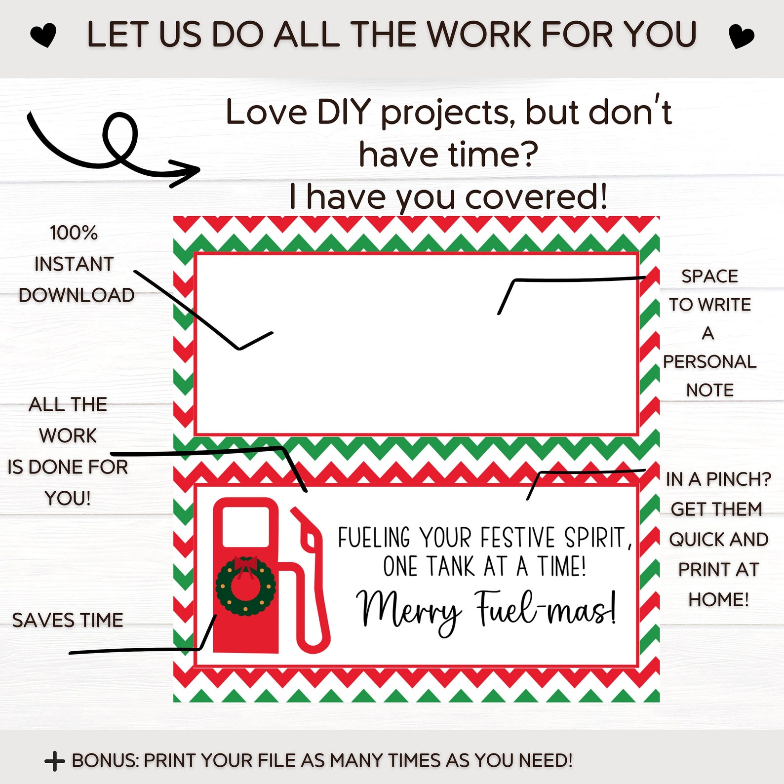 Gas Gift Card Christmas | Gas Money Gift Card Holder | White Elephant ...