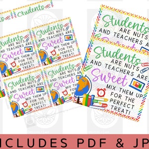 Printable Trail Mix Tag | Teacher Appreciation Tag | Teacher Treat Tag ...