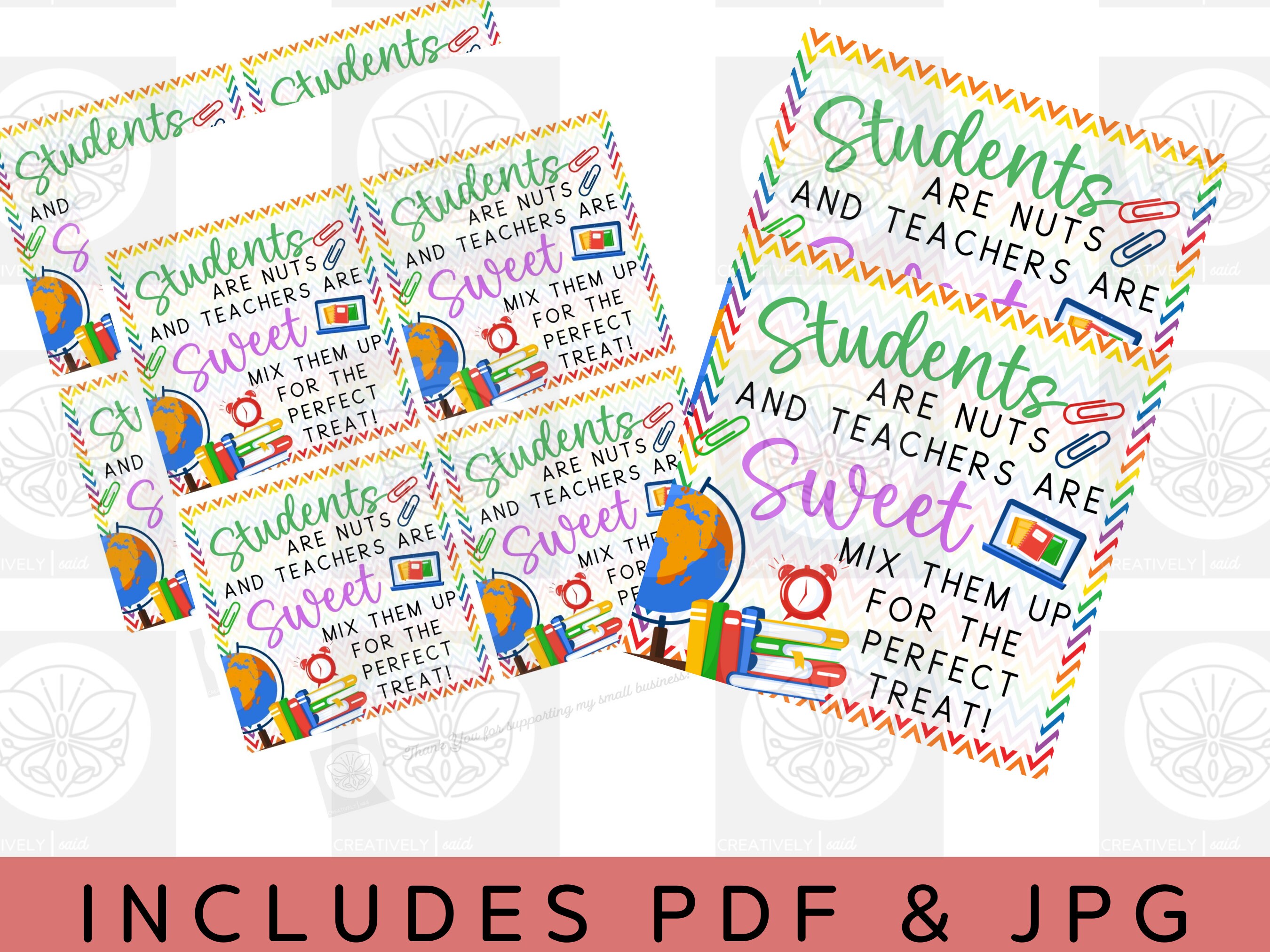 Printable Trail Mix Tag | Teacher Appreciation Tag | Teacher Treat Tag ...