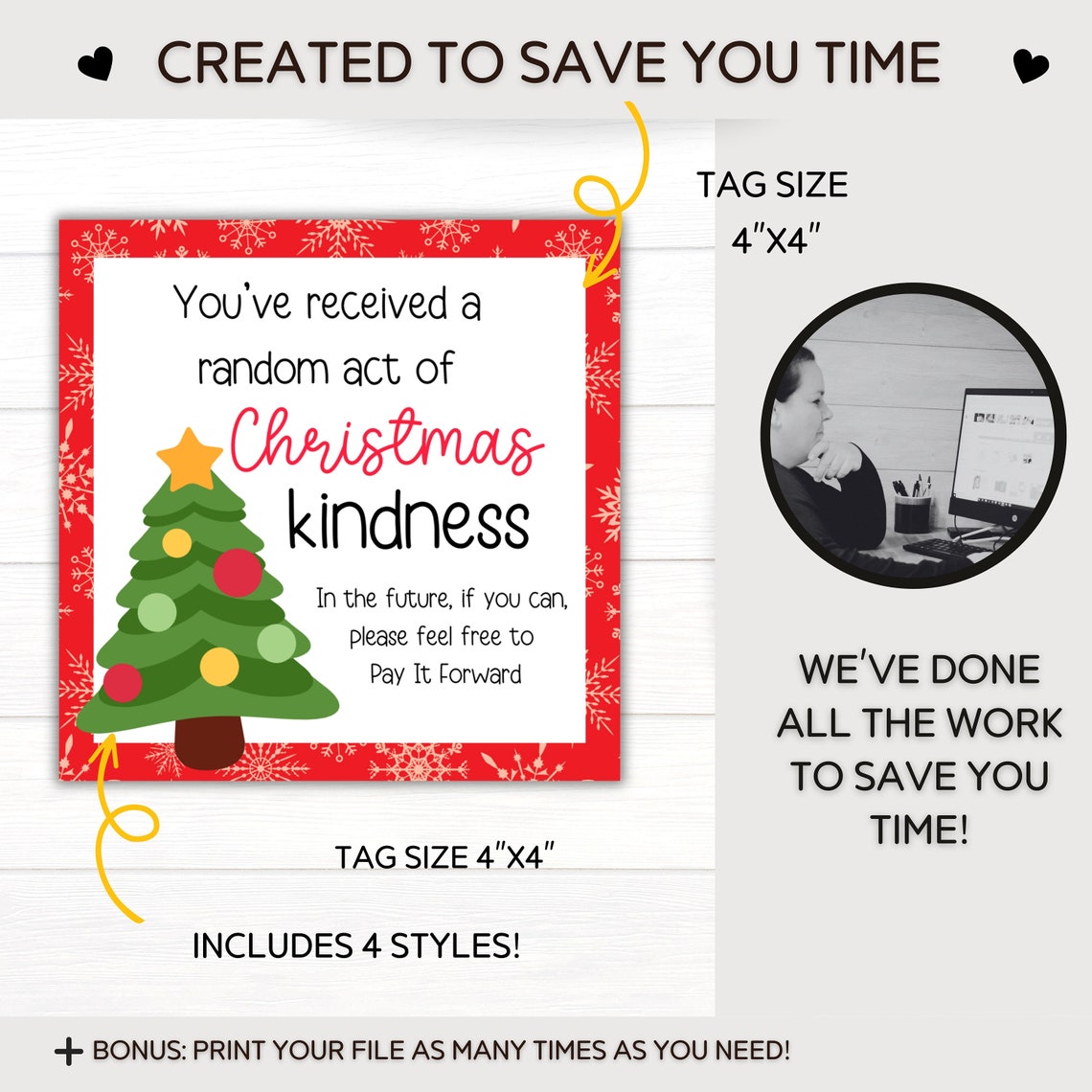 Christmas Random Act of Kindness Cards | Pay It Forward | Printable ...