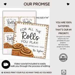 Editable Cinnamon Roll Gift | Teacher Nurse Staff Appreciation Gift ...