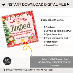 Editable You've Been Jingled Printable Gift Tags Christmas Gifts for ...