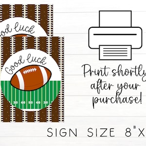 Football Good Luck Sign | Football Locker Sign | Football Coach Gift ...