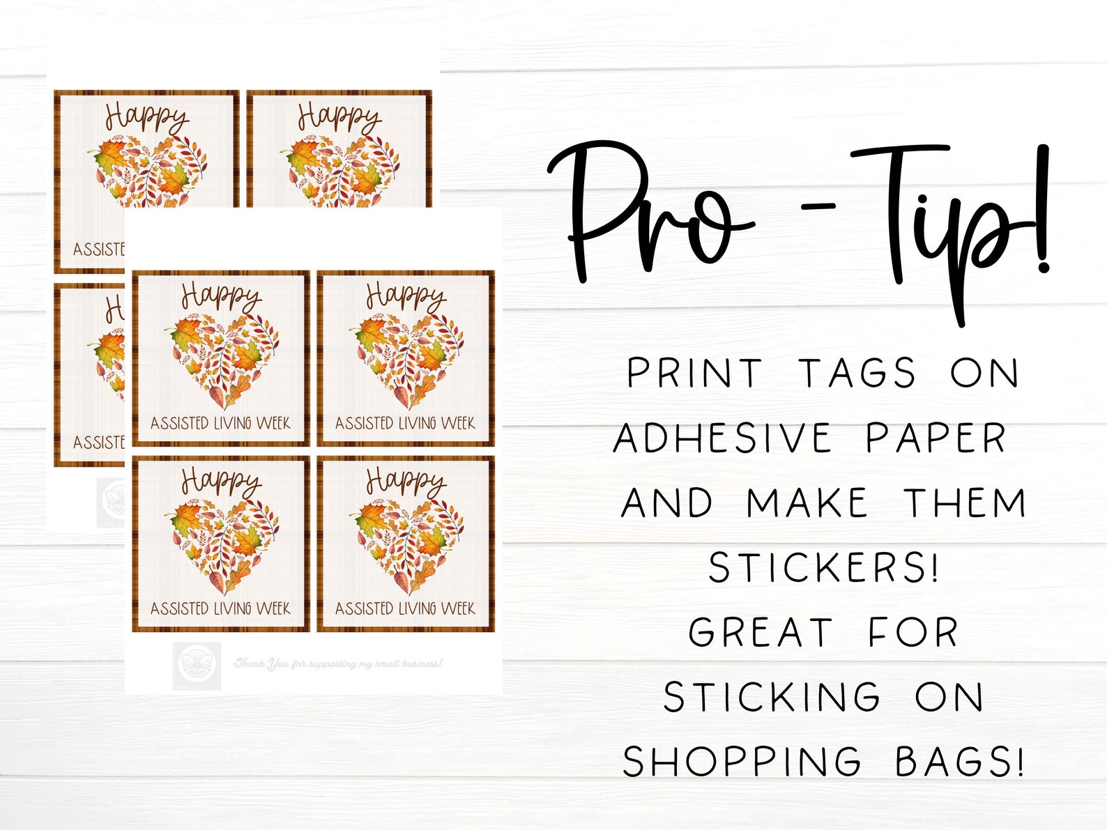 Assisted Living Week Printables | Happy Assisted Living Week Gift Tags ...