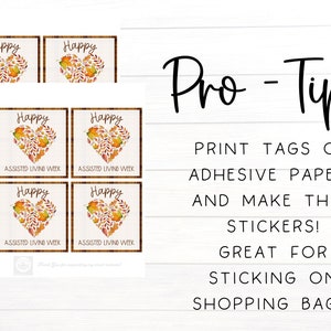 Assisted Living Week Printables | Happy Assisted Living Week Gift Tags ...