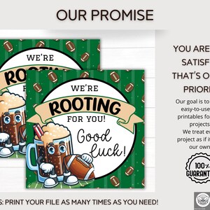 Football Good Luck Tags | Printable Football Party Favor | Football ...