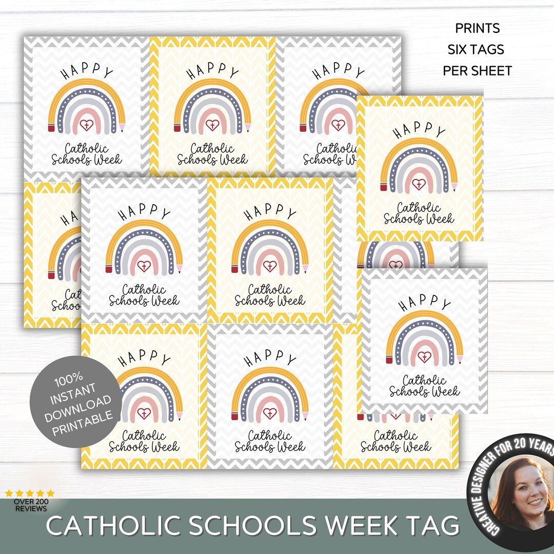 Catholic Schools Week Printable Gift Tags | Catholic Education ...