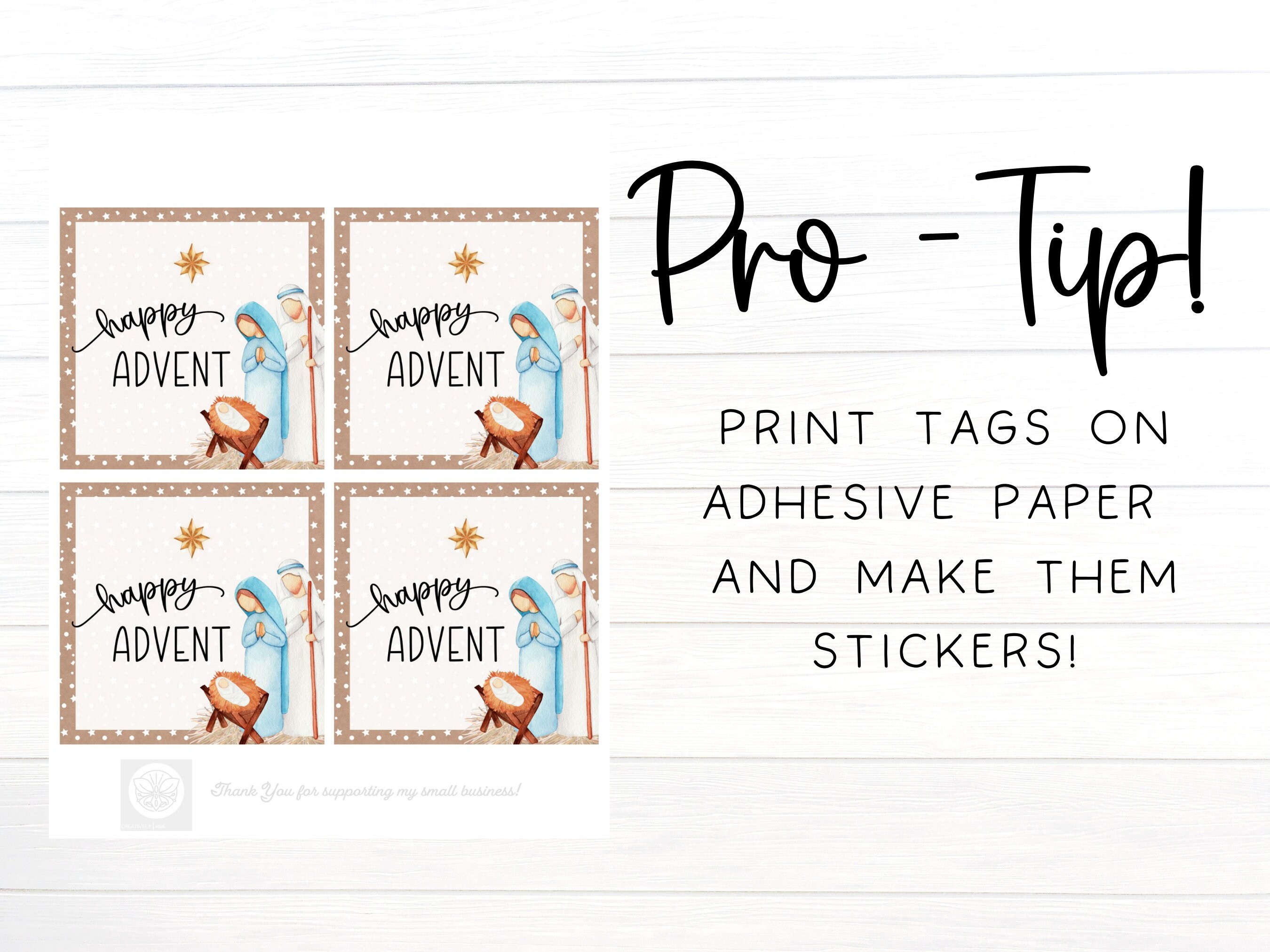 Advent Tags | Catholic Advent Printable | Advent Partner Gift Tags ...