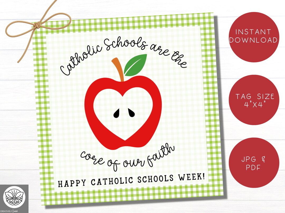Catholic Schools Week Printable Gift Tags | Catholic Education ...