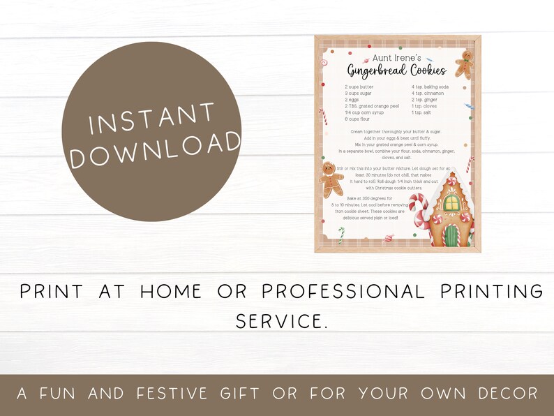 Gingerbread Cookies Recipes | Printable Gingerbread Cookie Recipe ...