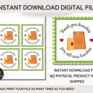 Lunch Lady Appreciation Gifts | School Lunch Hero Day Printable Gift ...