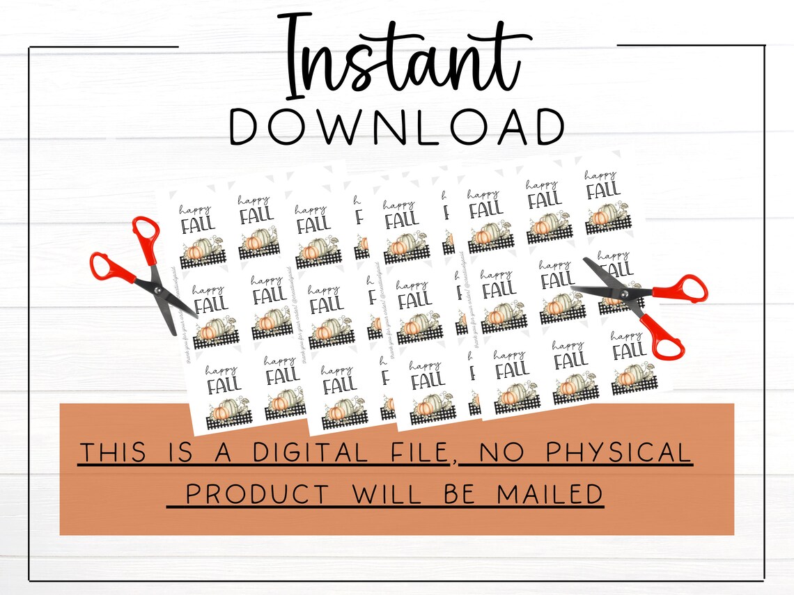 Happy Fall Gift Tags autumn Treat Tag Fall Treat Bag Fall - Etsy