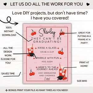 Graduation Party Shirley Temple Drink Bar Sign | DIY Ideas | Non ...